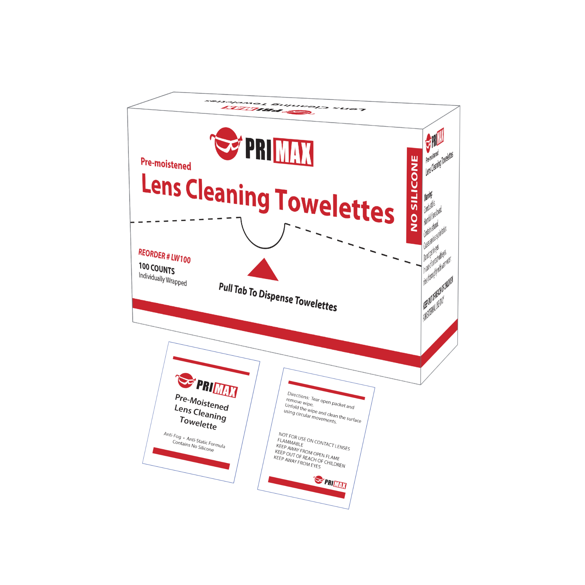 Pre-Moistened Lens Cleaning Towelettes, Anti-Static & Non-Abrasive ...