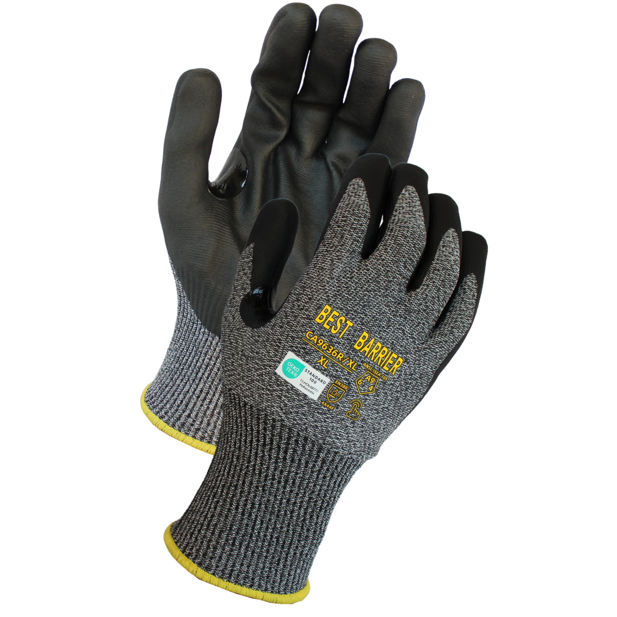 ANSI Cut A9, 13 Gauge Black Micro-Foam Nitrile Coated Gloves CA9636R – Prime Solutions Safety